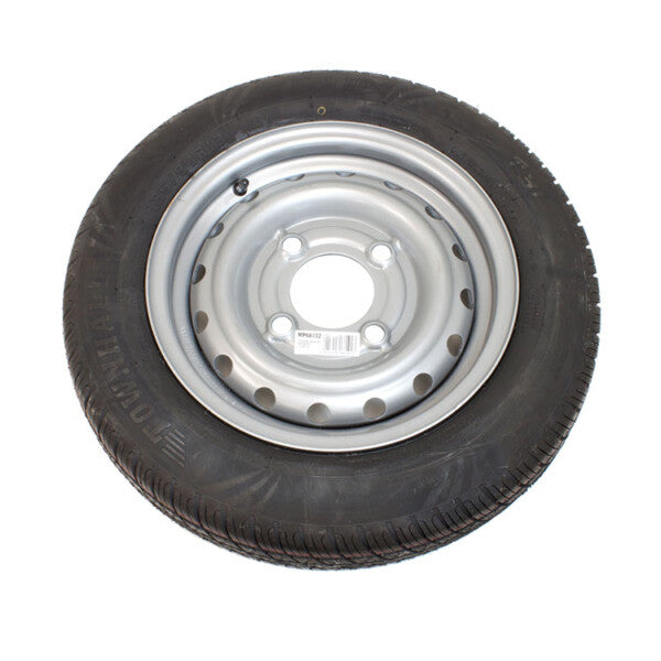 135 r 13 Wheel & Tyre Assembly, 130mm PCD with Mounting Bracket